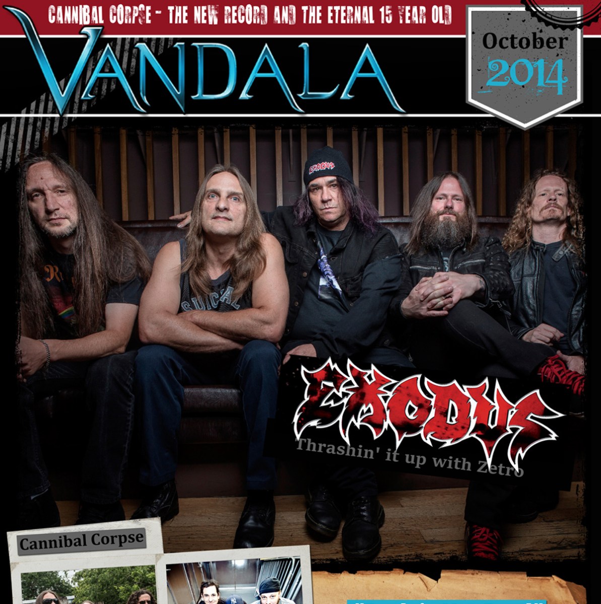 Octobers 2014 Vandala Magazine – Zetro of Exodus, Chris Demakes of Less ...